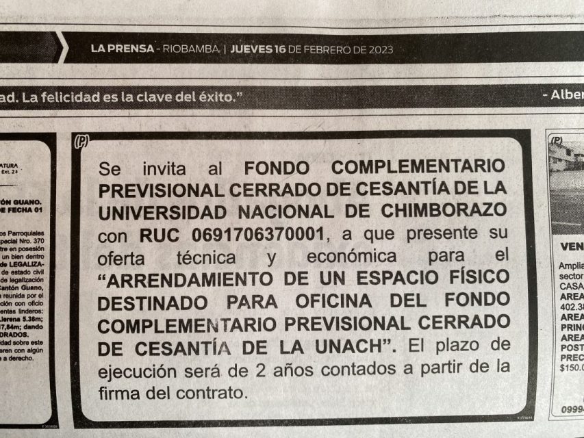 PROCEDIMIENTO ESPECIAL DE ARRENDAMIENTO DE INMUEBLES “ARRENDAMIENTO DE ... PROCEDIMIENTO ESPECIAL DE ARRENDAMIENTO DE INMUEBLES “ARRENDAMIENTO DE ...